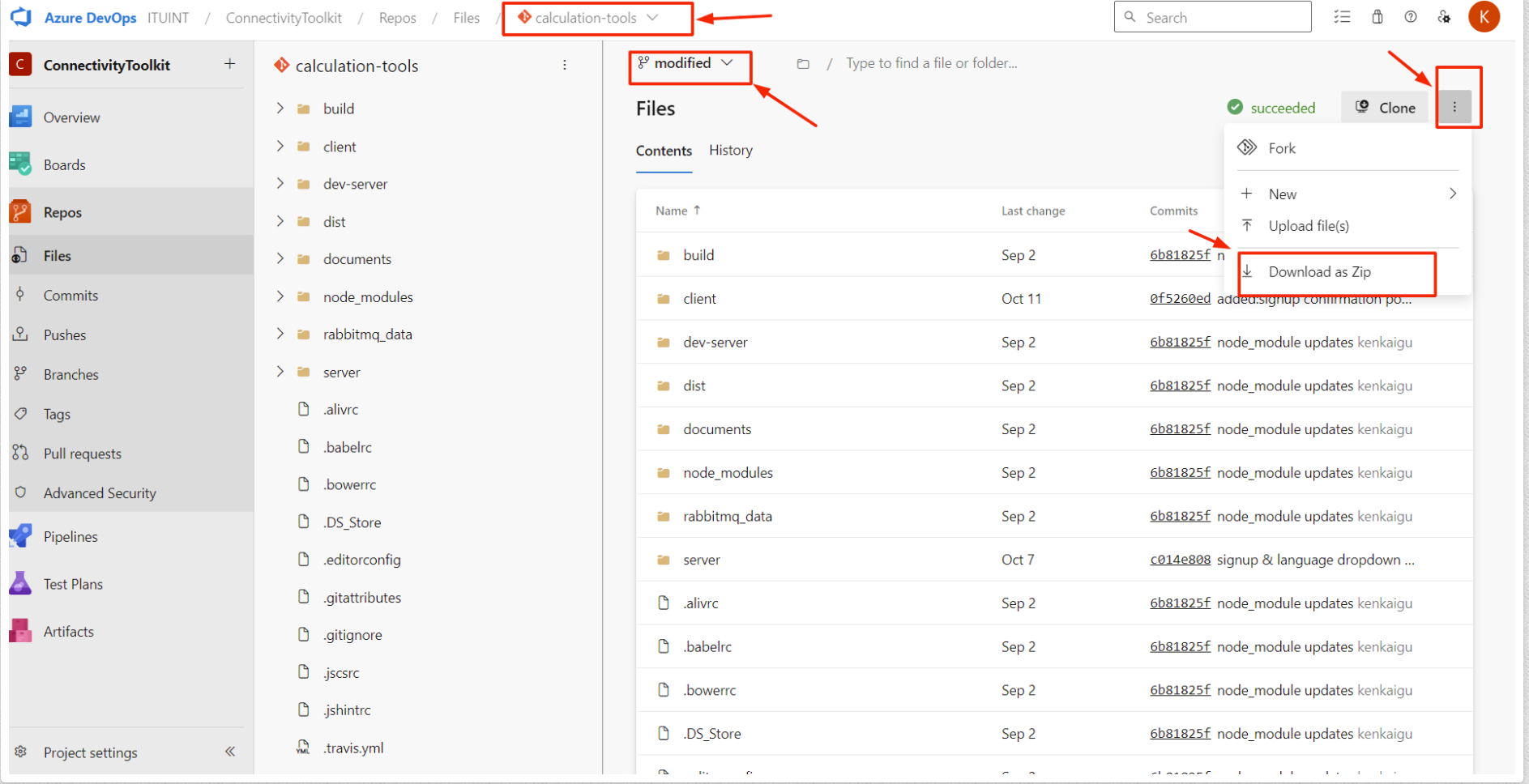 Modified Version Setup - Calculation Tools Documentation