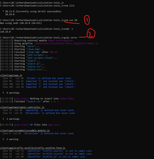 Old Version Setup - Calculation Tools Documentation