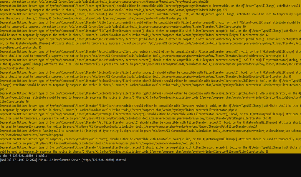 Old Version Setup - Calculation Tools Documentation